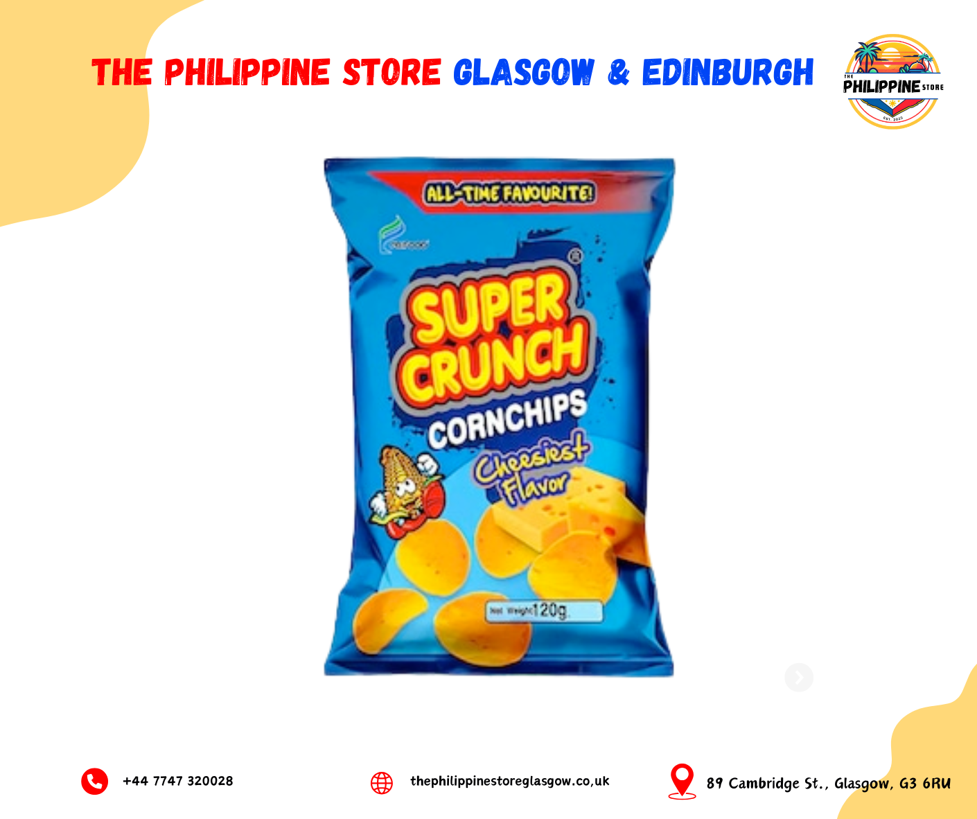 Super Crunch Corn Chips Cheesiest Flavor 120g – The Philippine Store ...